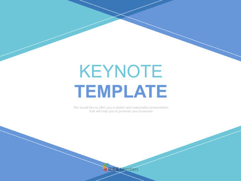 Free Keynote Templates - Blue Diamonds Background