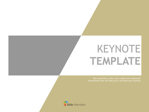 Free Professional Keynote Templates - beige gray squared outline