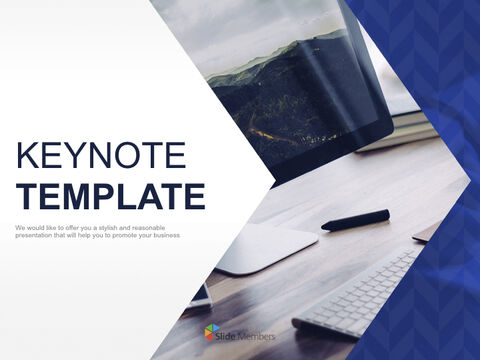 Free Keynote - A Monitor and a Keyboard on a Desk|Slides