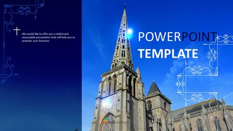 Catholic Church on a Bright Day - Free Powerpoint Template