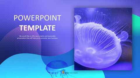 Deepsea Jellyfish - Free PowerPoint Template Download