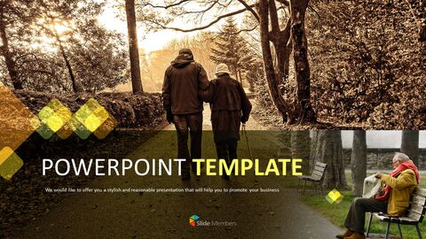 Elderly Couple Walking - PPT Download Free