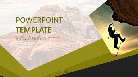 Free PowerPoint Backgrounds - Rock Climbing