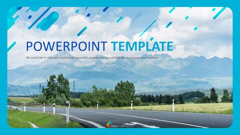 Highway on a Chill Weekend - Free Powerpoint Template