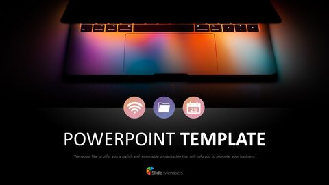 Laptop Light - Free PPT Template Design