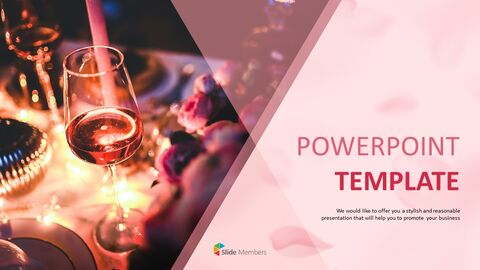 PowerPoint Template Free Download - Party with Wines