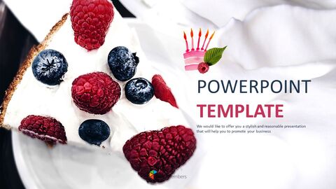PowerPoint Template Free Download - Whipped Cream Cake