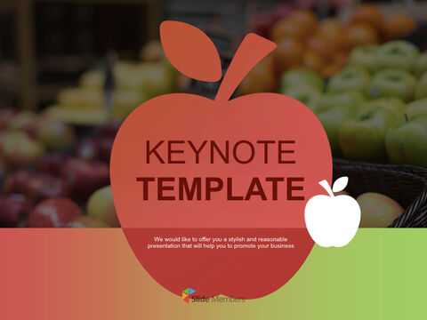 Arranged Apples - Free Keynote Template Design