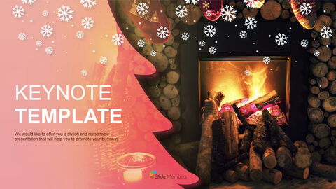 Free Presentation Template - Winter Fireplace|Keynote|Slides