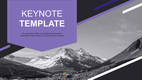 Free Presentation Template - The Alps in Black and White
