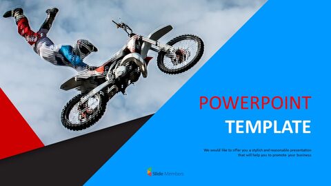 Google Slides Template Free - Motorcycle Stunt Riding