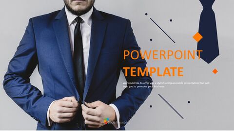 A Man with a Suit - Free Google Slides Template Design