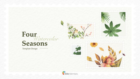 Four Seasons Watercolor Design PowerPoint to Keynote