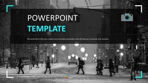Snowy Road - Google Slides Template Free Download