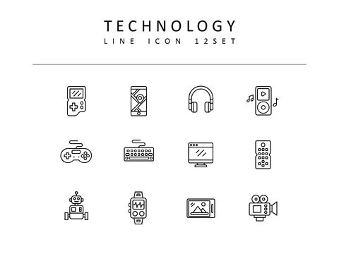 Technology Icons Set Vector|Diagram