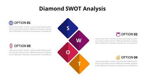 Diamond SWOT Analysis Diagram