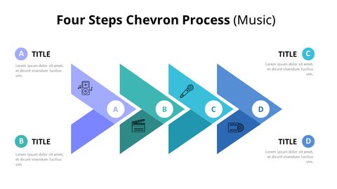 Four Steps Chevron Process Diagram (Music)
