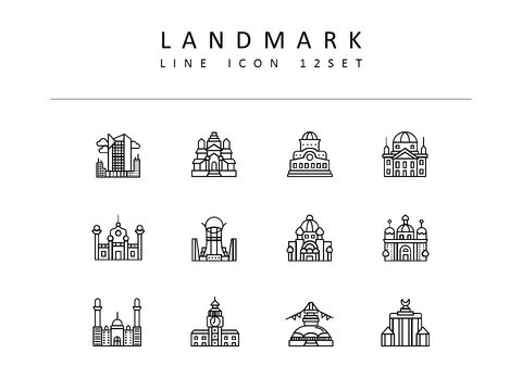 Landmark Icons Set