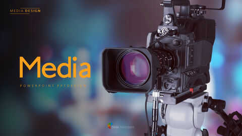 Media Simple PowerPoint Template Design