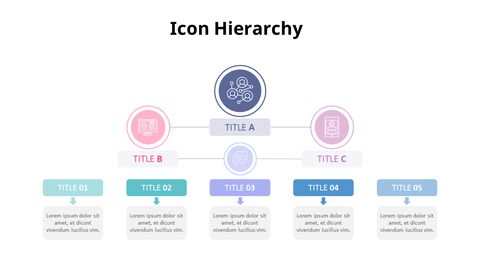 Pastel Tone Icon Hierarchy Diagram Set