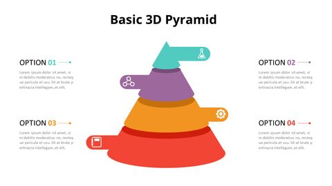 3D Cone Pyramid Chart Diagram