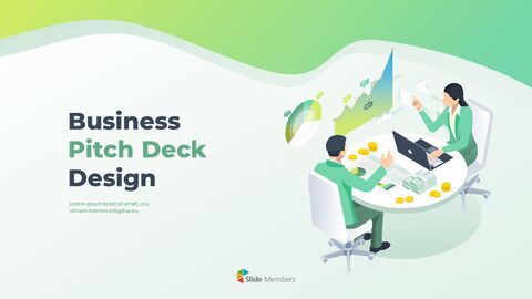 Business Pitch Deck Design|Cover|Single Slides