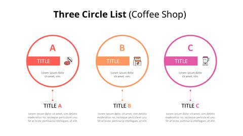 Coffee-related Three Steps List Diagram