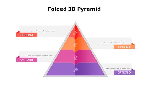 Folded 3D Pyramid Diagram