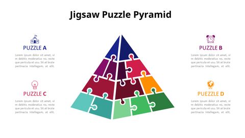 Jigsaw Puzzle Pyramid Chart Diagram