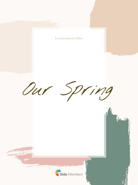Fresh Spring Concept Vertical PowerPoint Template Slides