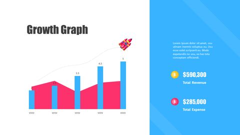 Annual Growth Graph Template Design