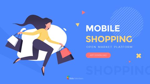 Mobile Open Market Application Page|Cover|Single Slides