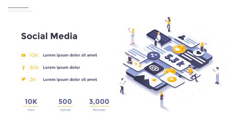 Social Media Strategy Free PowerPoint Design: Channel Performance ...