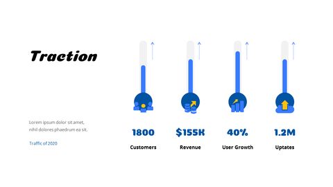Traction Overview Free PPT Slide – Metrics and Achievements