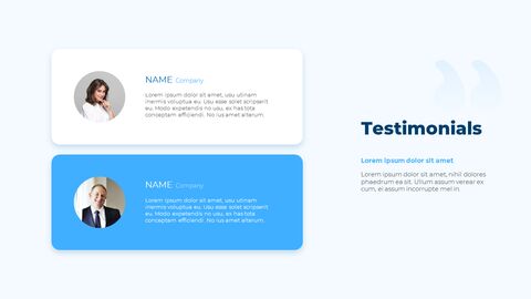 User Testimonials Single Slide|Customers