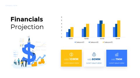 Financials Projection Simple Slide