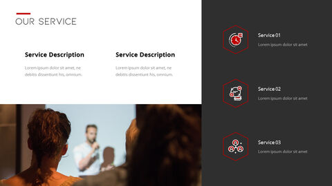 Our service PPT Deck Design|Product, Services|Single Slides
