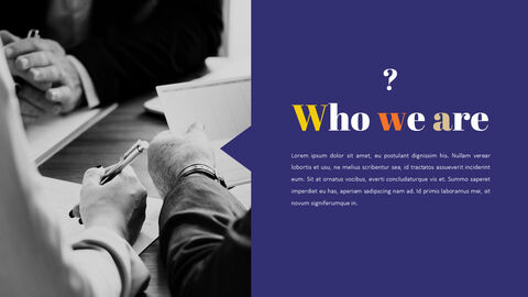 Who we are? Deck|Overview|Single Slides