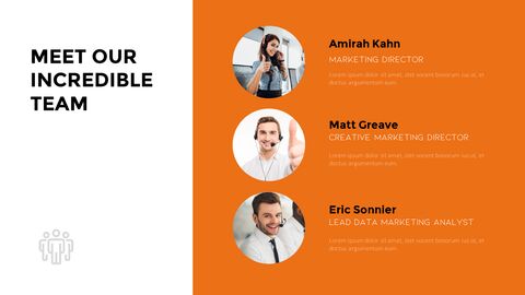 Meet Our IncredibleTeam Slide Layout