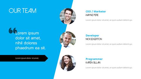 Our Team Slide Deck Template|Single
