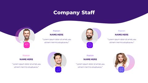 Company Staff Slide|Organization|Single