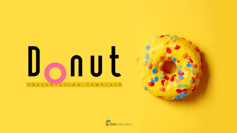 Donut & Bakery Free PowerPoint Cover Slide - Dessert Cafe Startup ...