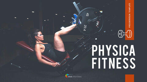 Fitness & Gym Free PowerPoint Cover Deck for Exercise and Health ...