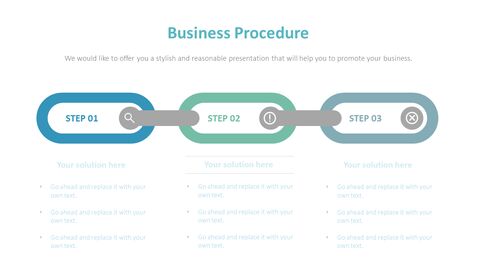 Business Procedure Single slide|Timeline