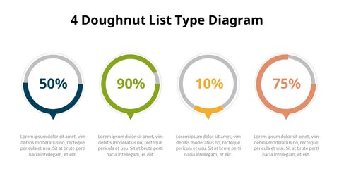 Four Steps Progress Donut Chart Animation Templates