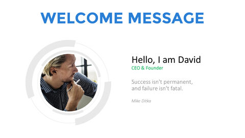 Welcome Message slide Layout