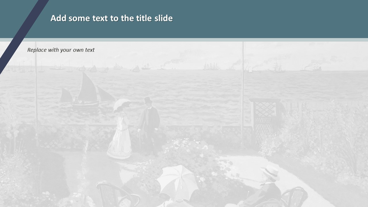 Claude Monet Garden at Sainte-adresse - Free PPT Template