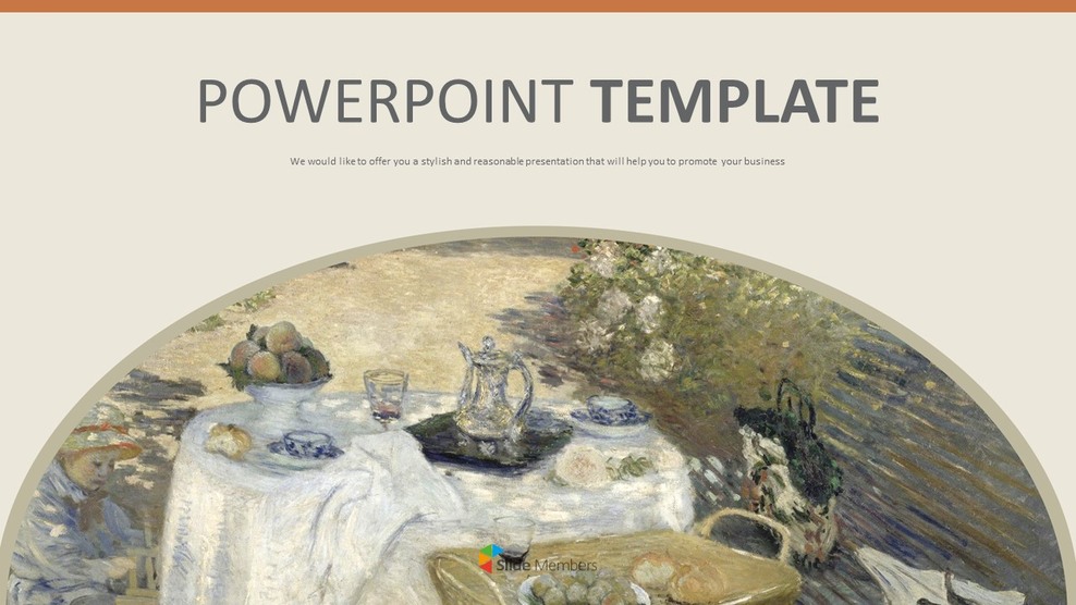 Claude Monet The Luncheon - Free Powerpoint Template