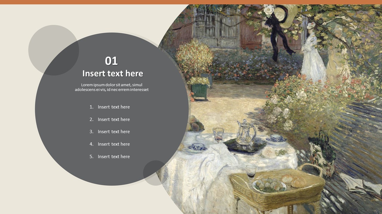 Claude Monet "The Luncheon" - Free Powerpoint Template