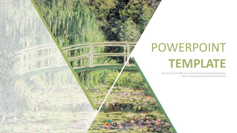 Claude Monet White Nenuphars - Free Presentation Templates